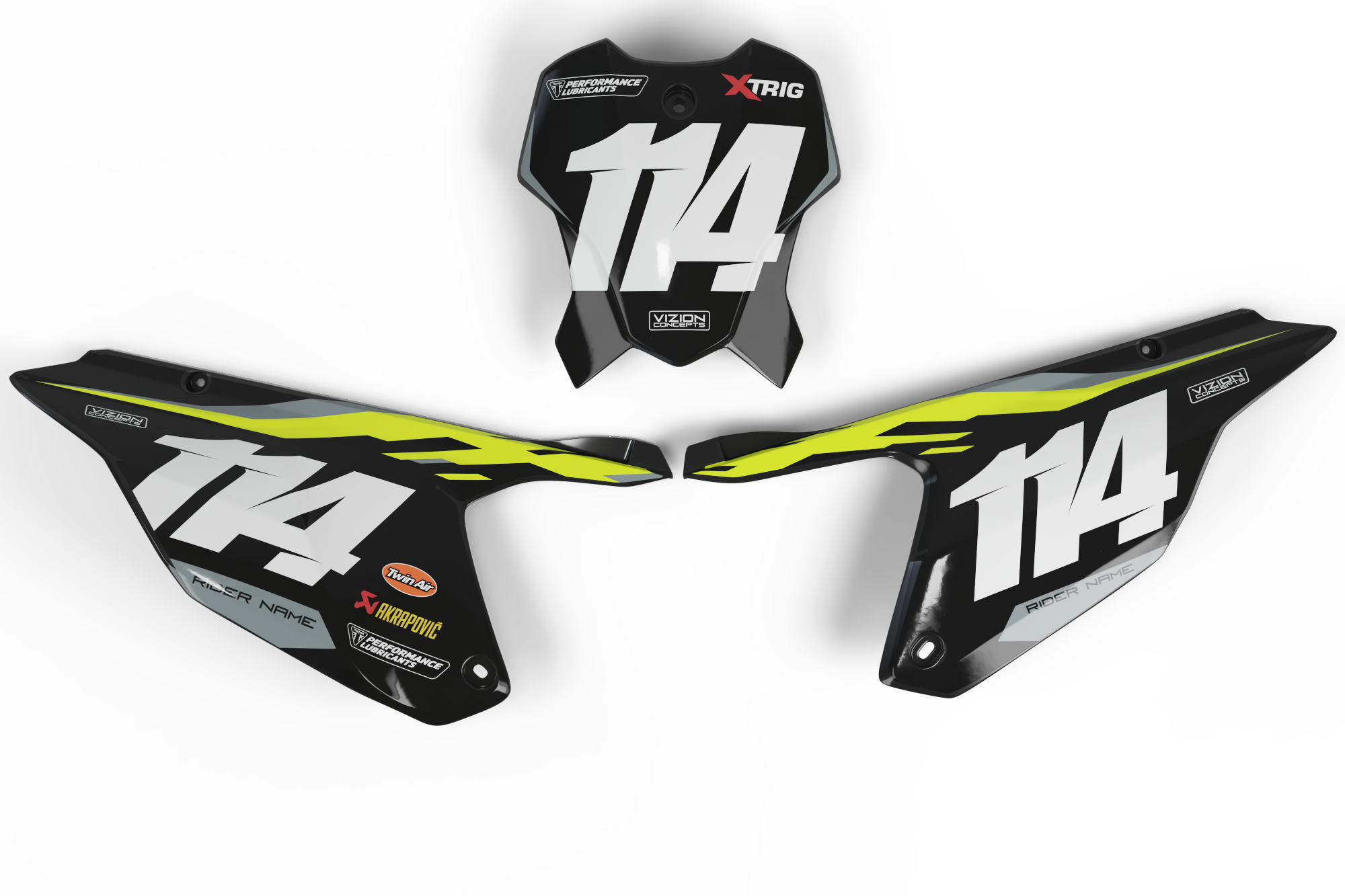 Vandal Triumph Number Plates | TF 250-X TF 450-RC MX Plates – Vizion ...